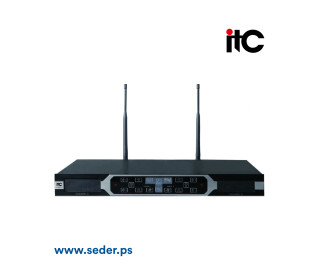 ITC T-521UF UHF Wireless Mic with FM touch Screen مايكروفون لاسلكي ...