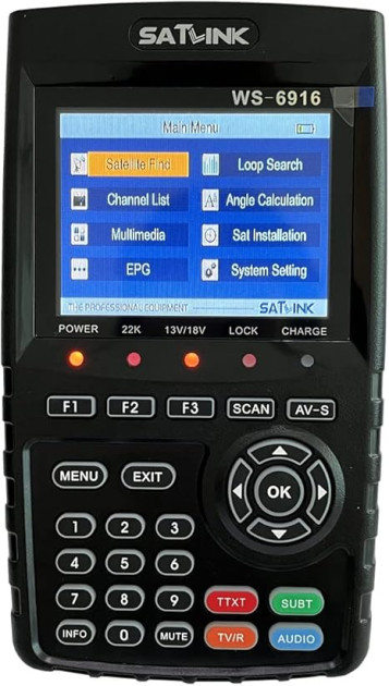 WS-6916 DVB-S/S2 HD Satellite Finder Signal - شـركـة السـدر للخدمات الكهربائية و الأنظمة الرقمية